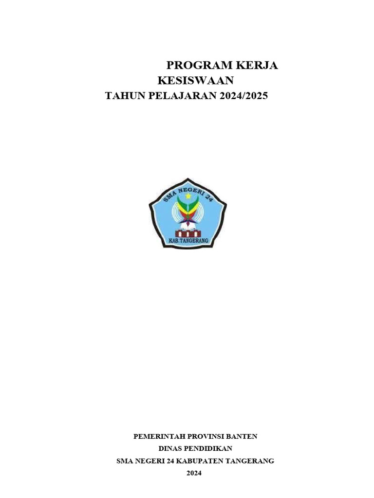 Program Kerja Kesiswaan 2024/2025 SMAN 24 | PDF | Karier & Perkembangan ...