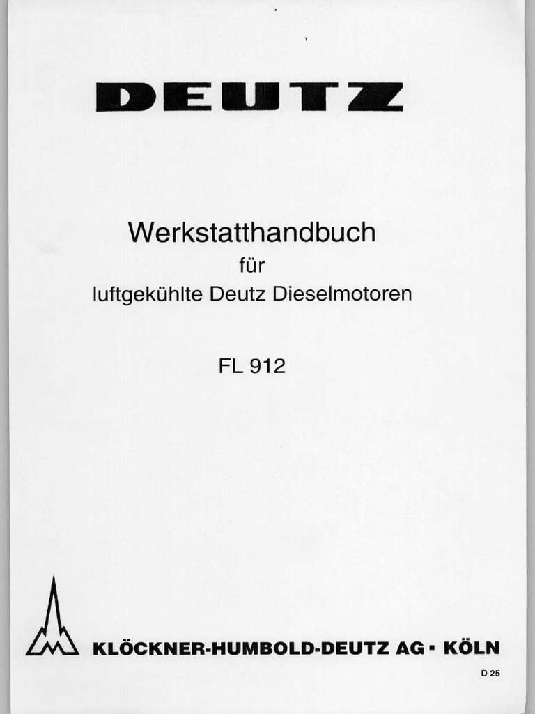 Motor Deutz FL912 | PDF