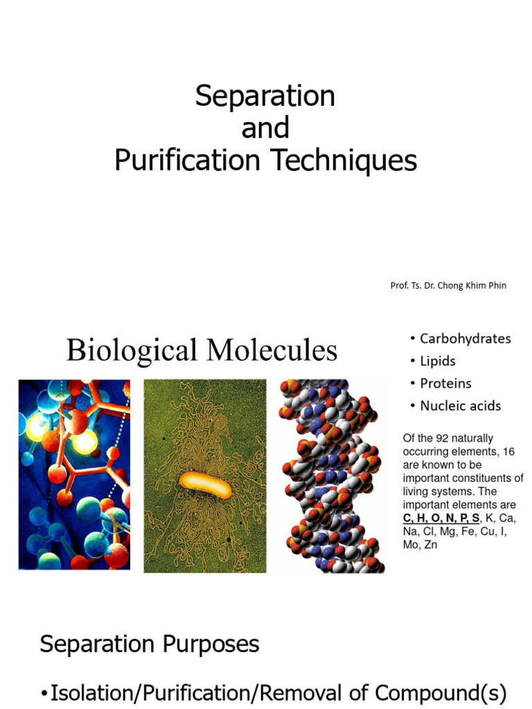 Lect 5 - Separation and Purification Tech | PDF | Supercritical Fluid | Physical Chemistry
