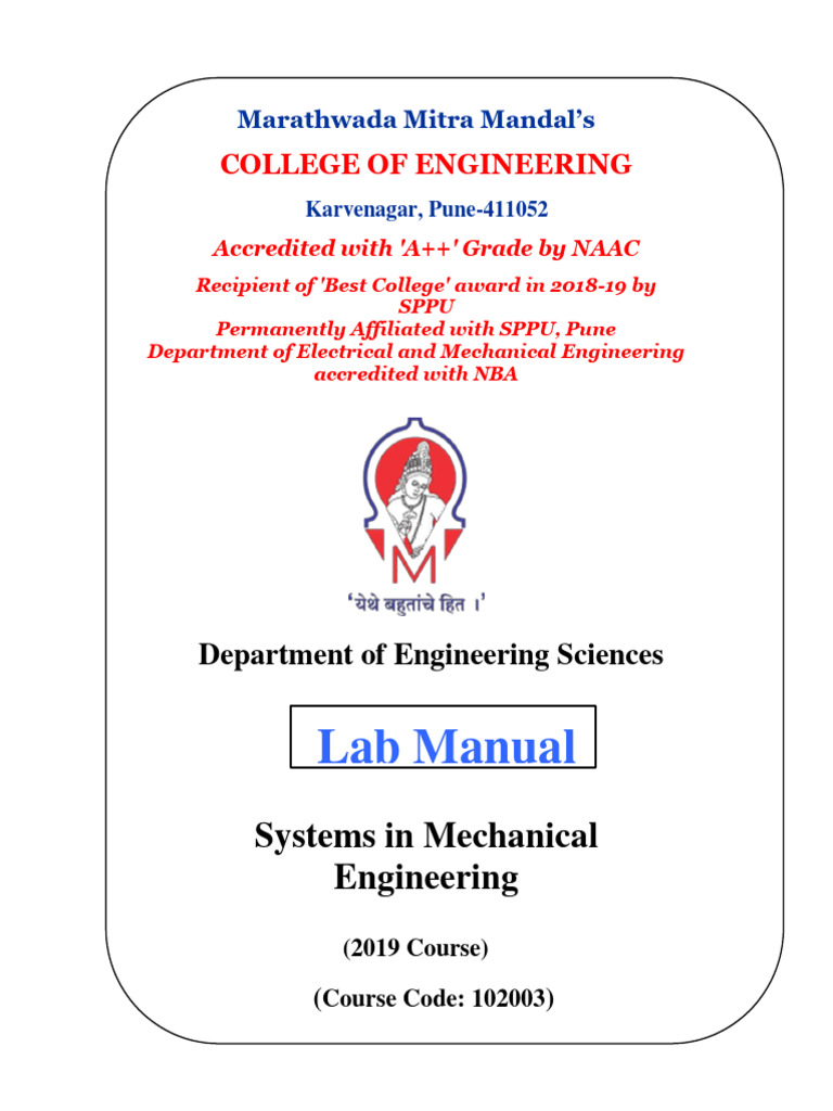 SME Lab Manual SPPU | PDF | Pump | Turbine