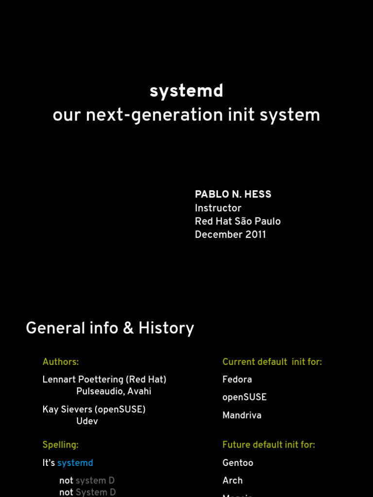 2011 12 Seminarios Internos Systemd | PDF | Unix Variants | Utility Software