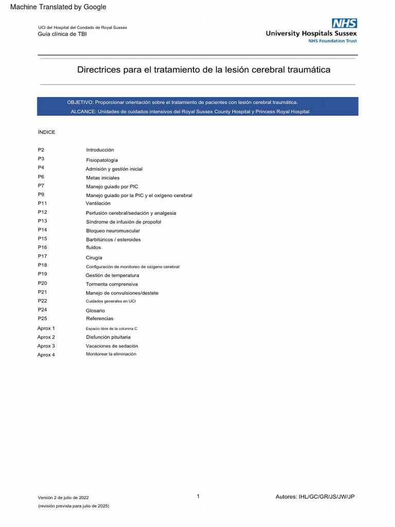 RSCH TBI Guideline - v2 | PDF | Lesión cerebral traumática ...