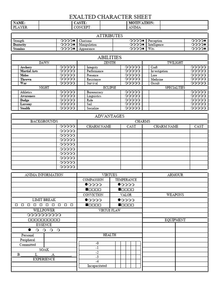 Mr Gone Character Sheets Exalted