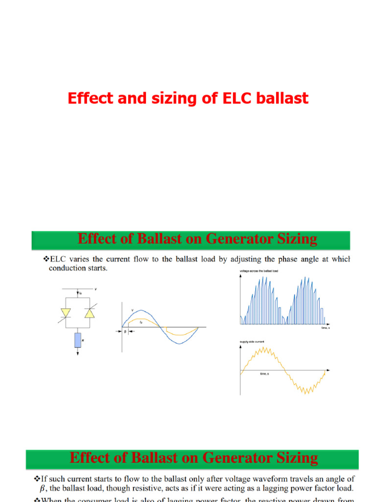 Unit 3.3 Effect and Sizing of ELC ballast | PDF