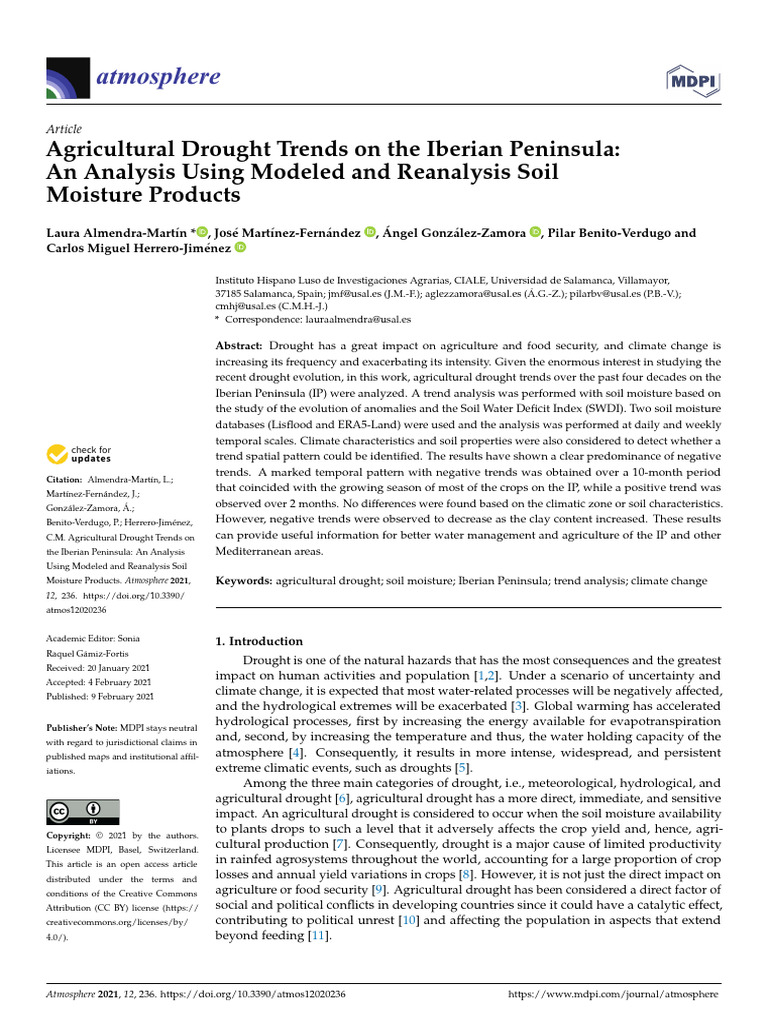 Clay Sol Impact On Drought | PDF | Drought | Soil