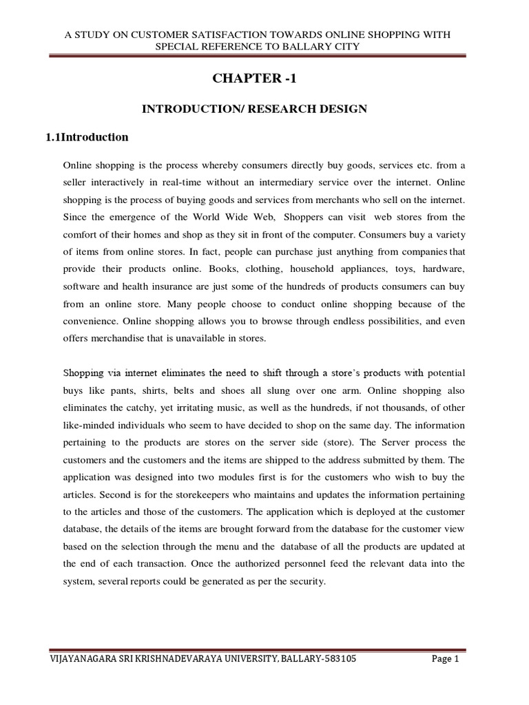 Jyothi Final Project Pdf Online Shopping Consumer Behaviour