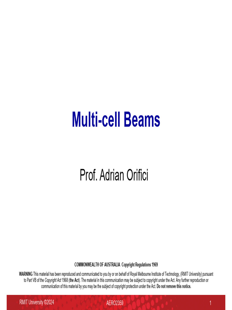 (6B) Multi-Cell Beams | PDF | Bending | Shear Stress