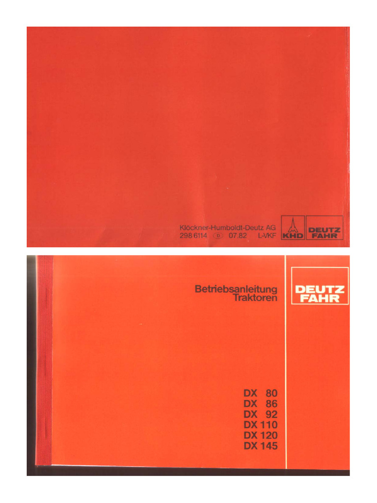 Deutz DX 80 86 92 110 120 145 | PDF