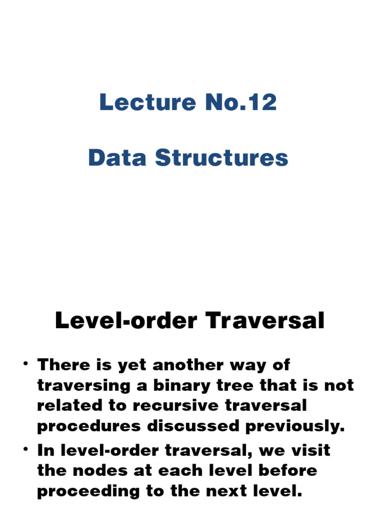 Data Structures Power Point Slides Lecture 12 Pdf Algorithms Algorithms And Data Structures