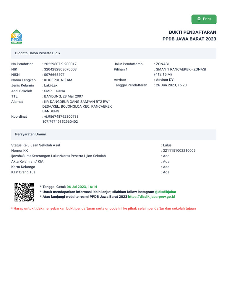PPDB Jawa Barat 2023 - v2.1.8 | PDF