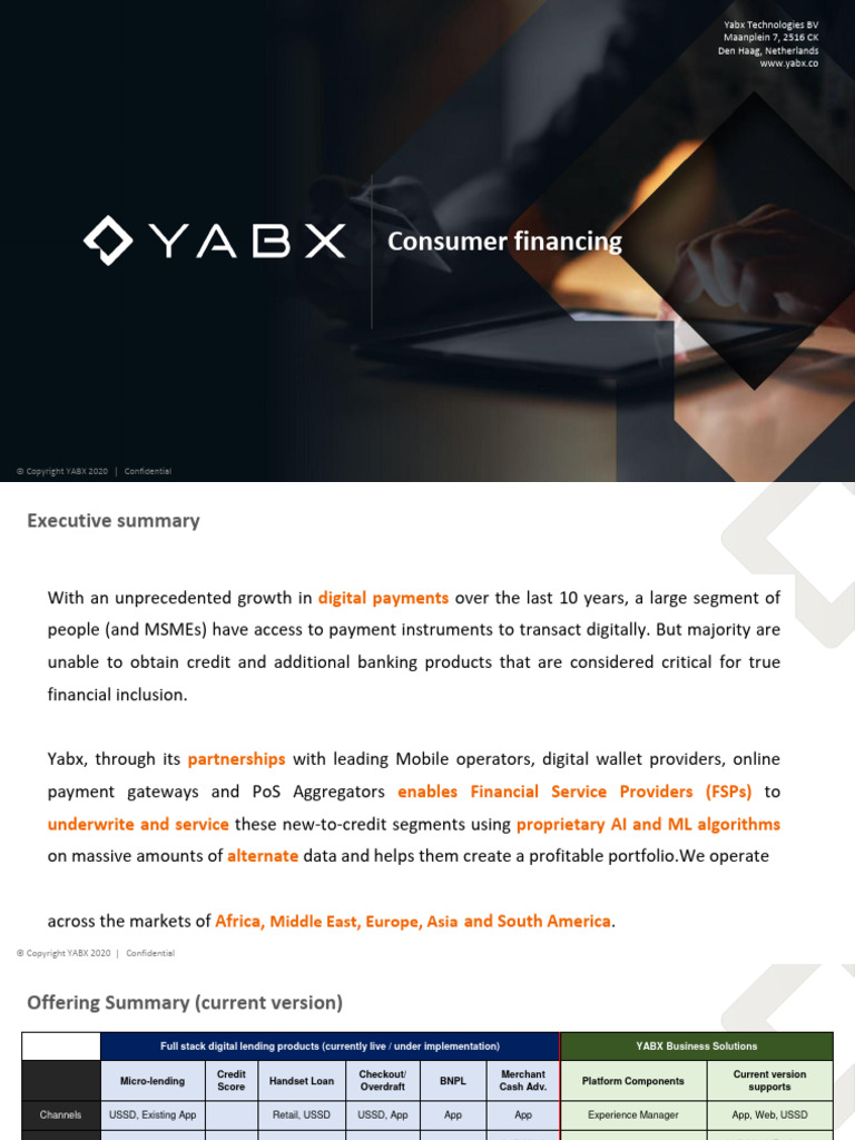 Yabx - BNPL | PDF | Credit Card | Loans