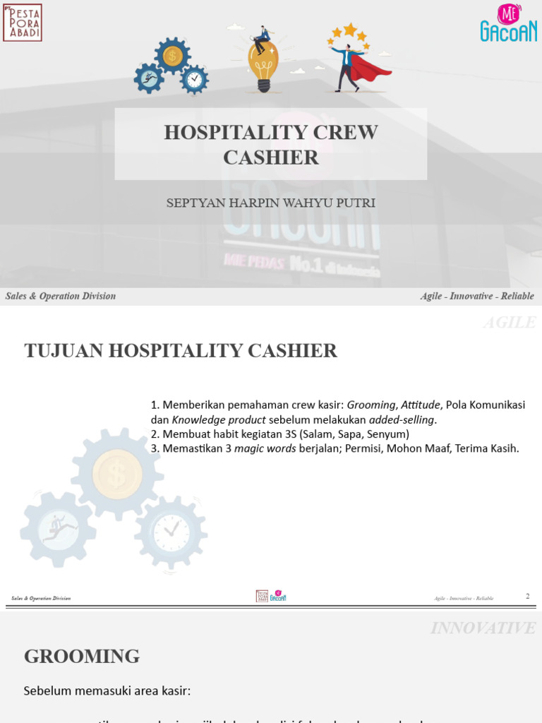 Modul Hospitality Crew Cashier | PDF