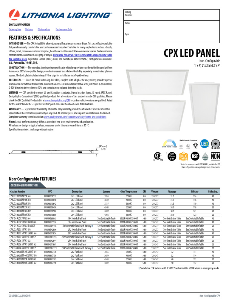 l01 Panel Led | PDF | Lighting | Interior Design