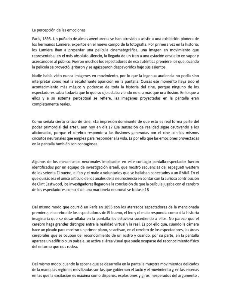 La percepción de las emociones | PDF | Mentira | Las emociones