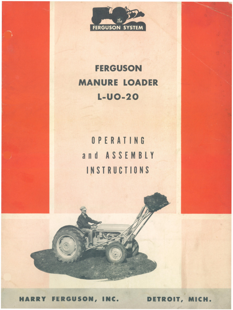 Ferguson Manure Loader | PDF | Tractor | Loader (Equipment)