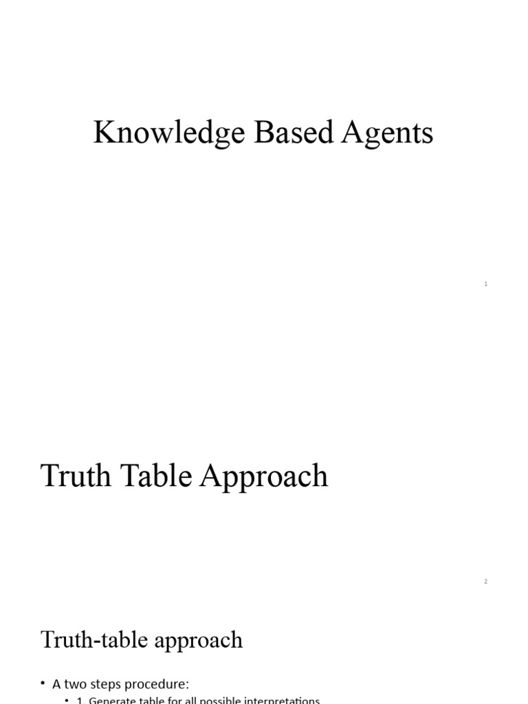 Lec 20 Knowledge Based Agents | PDF | Inference | Logic
