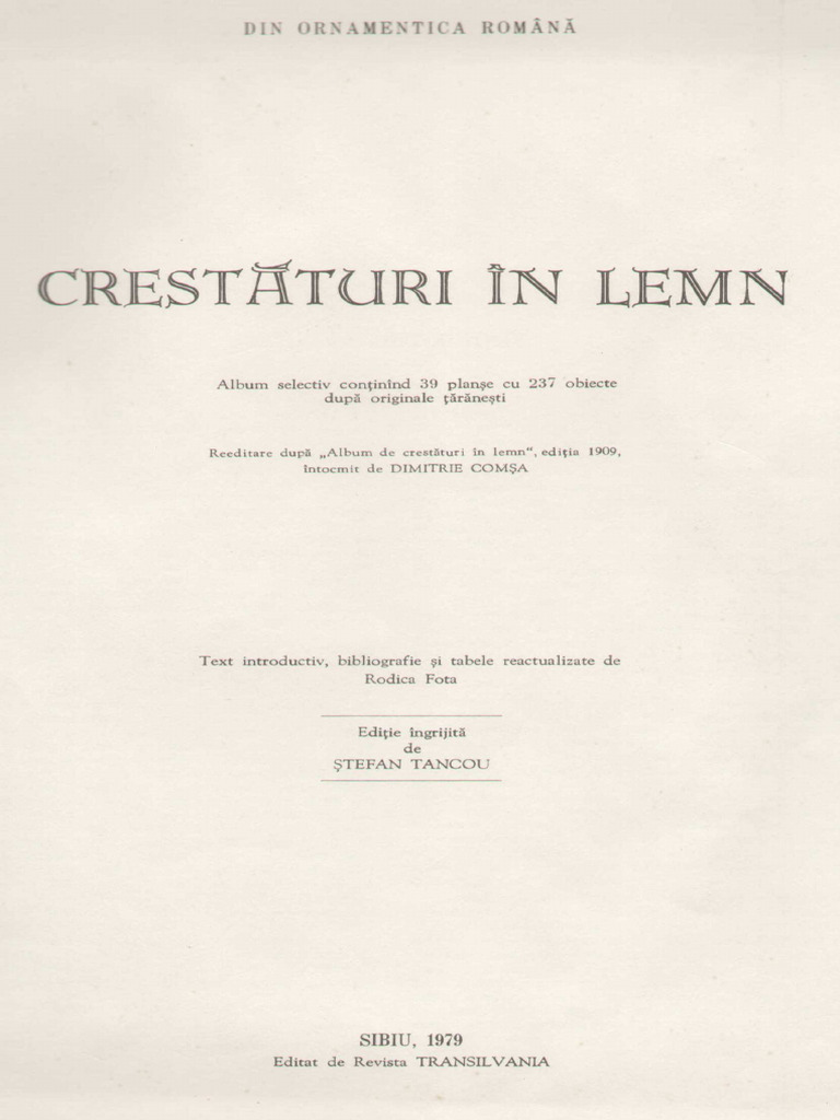 Crestaturi in Lemn | PDF