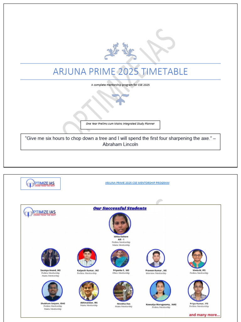 ARJUNA-2025-PRIME-INTEGRATED-MASTER-STUDY-PLAN | PDF | Economies