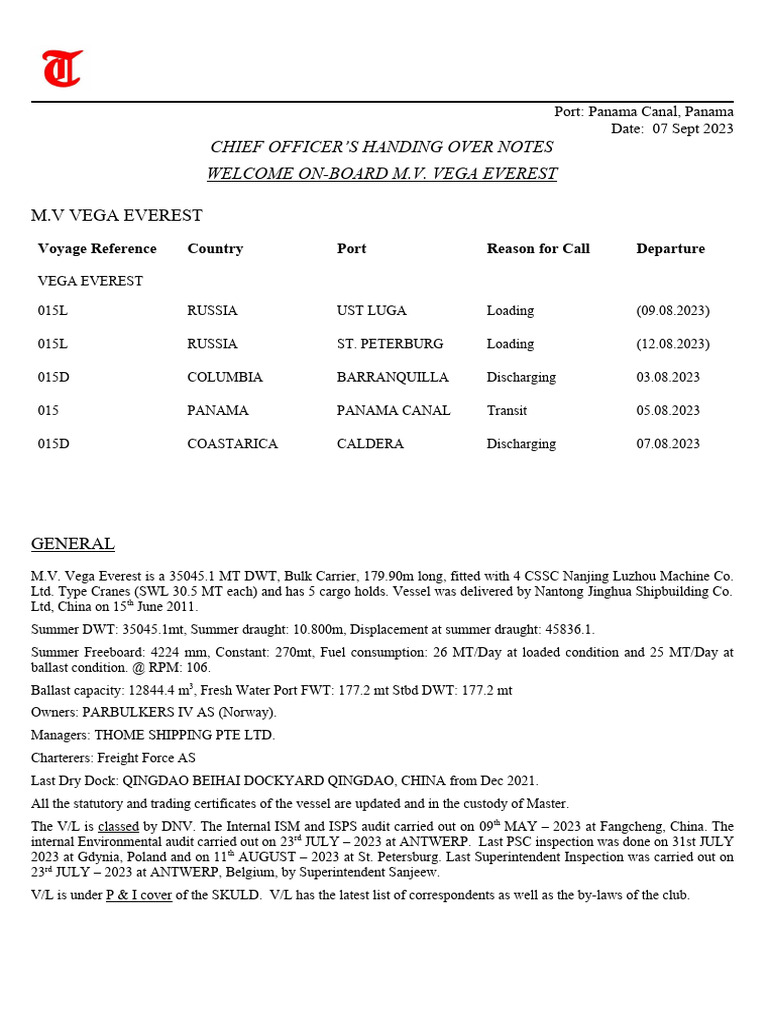 Chief Officer's Transition Guide | PDF | Ships | Piracy