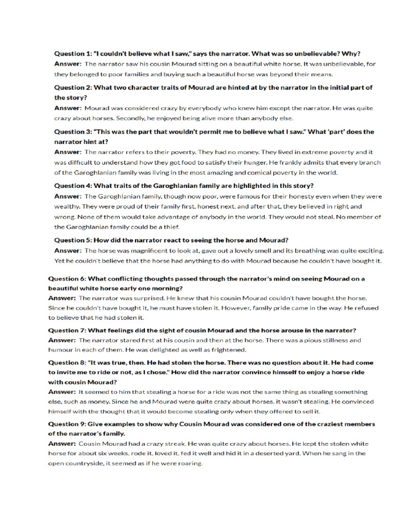 Class 11 Eng Snapshot CH 1 | PDF