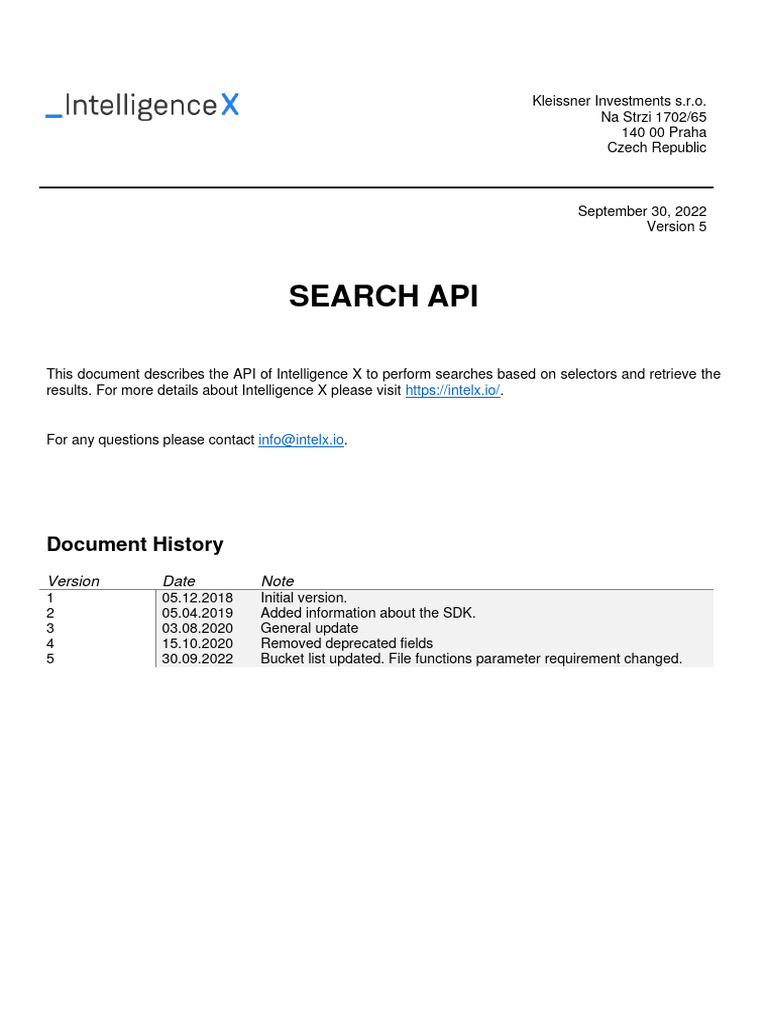 Intelligence X API | PDF | File Format | Html