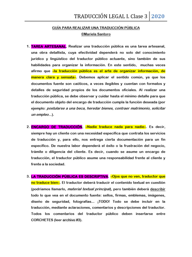 Guía para Realizar Una Traducción Pública | PDF | Traducciones ...
