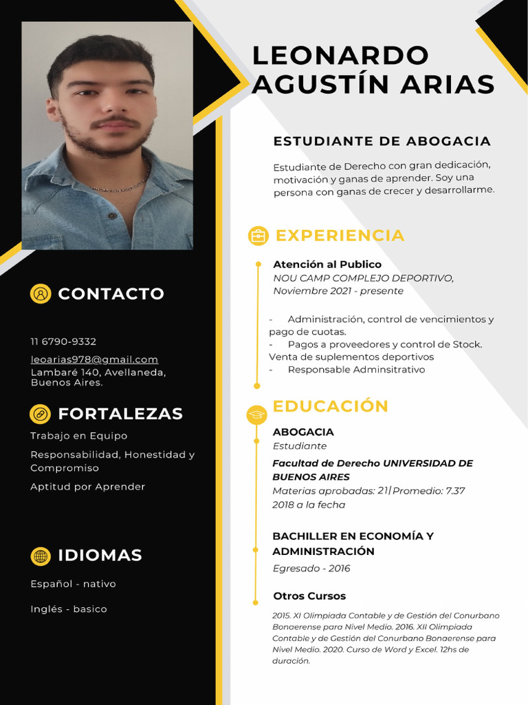 Currículum Leonardo Arias | PDF