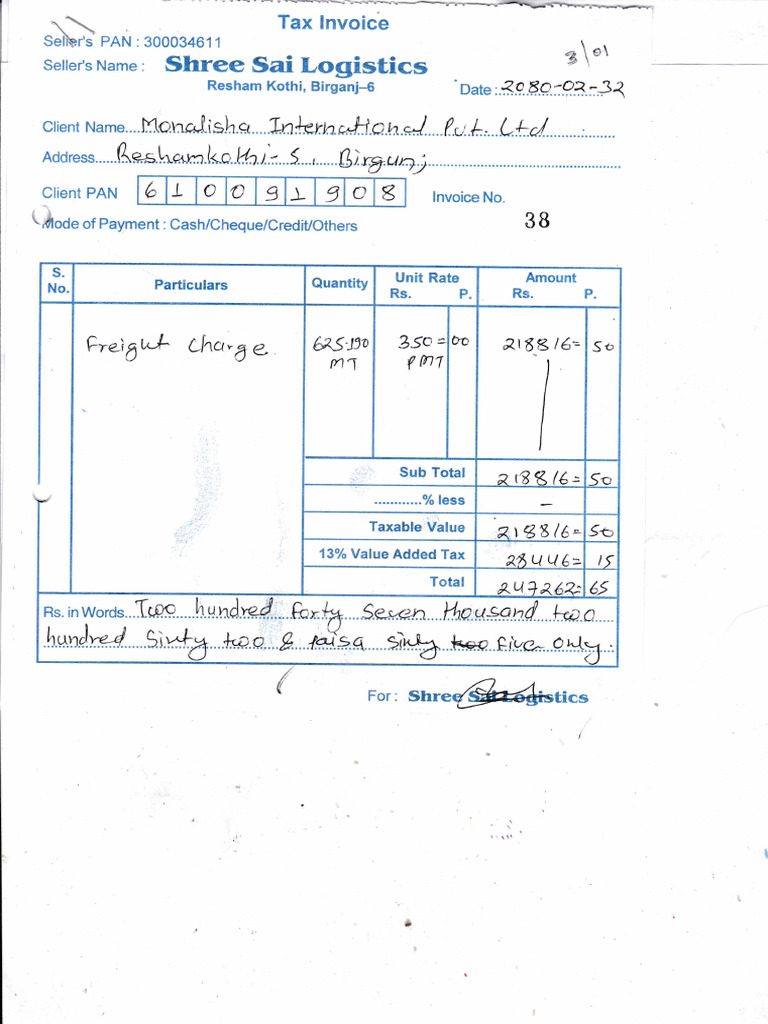 01 Inv # 38 (2080-02-32) SSL | PDF