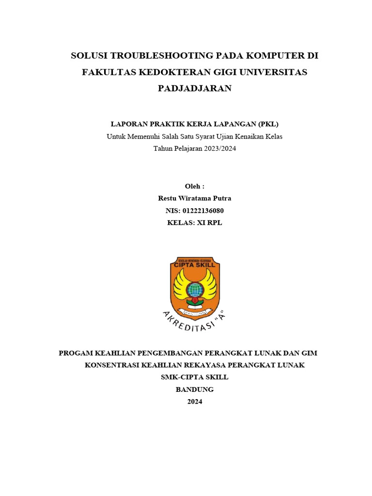 Laporan Restu Baruuuuu | PDF