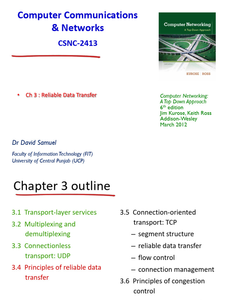 TCP ReliableData GBN SelRep | PDF | Transmission Control Protocol | Computer Science