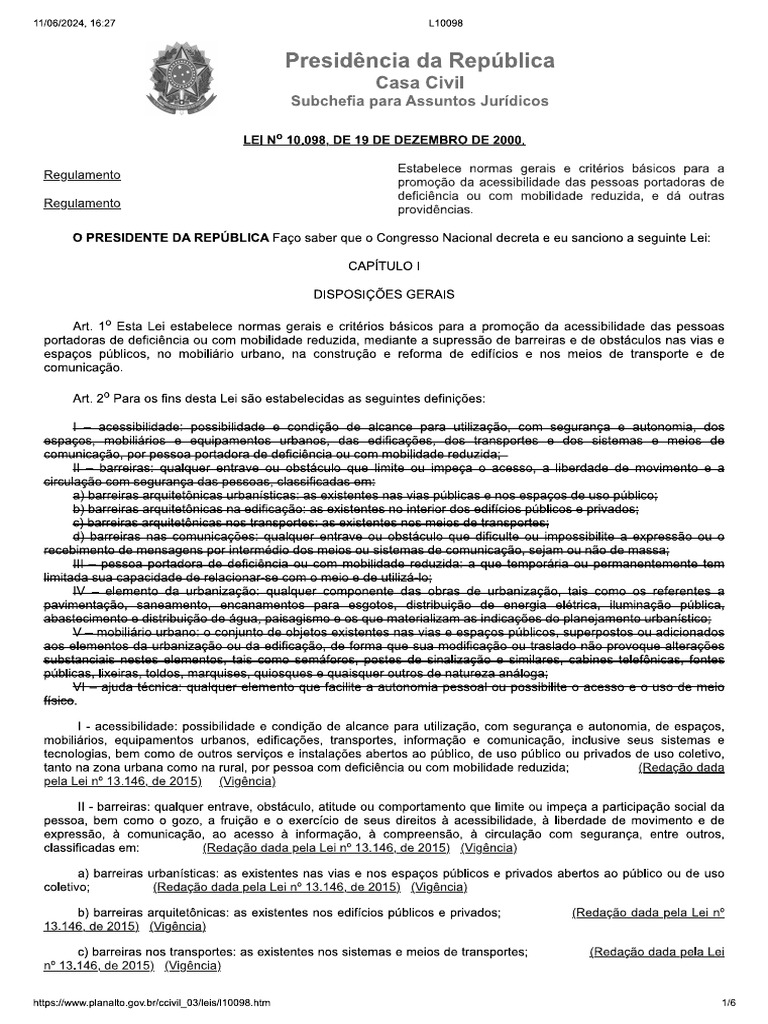 Lei 10.098-2000 | PDF