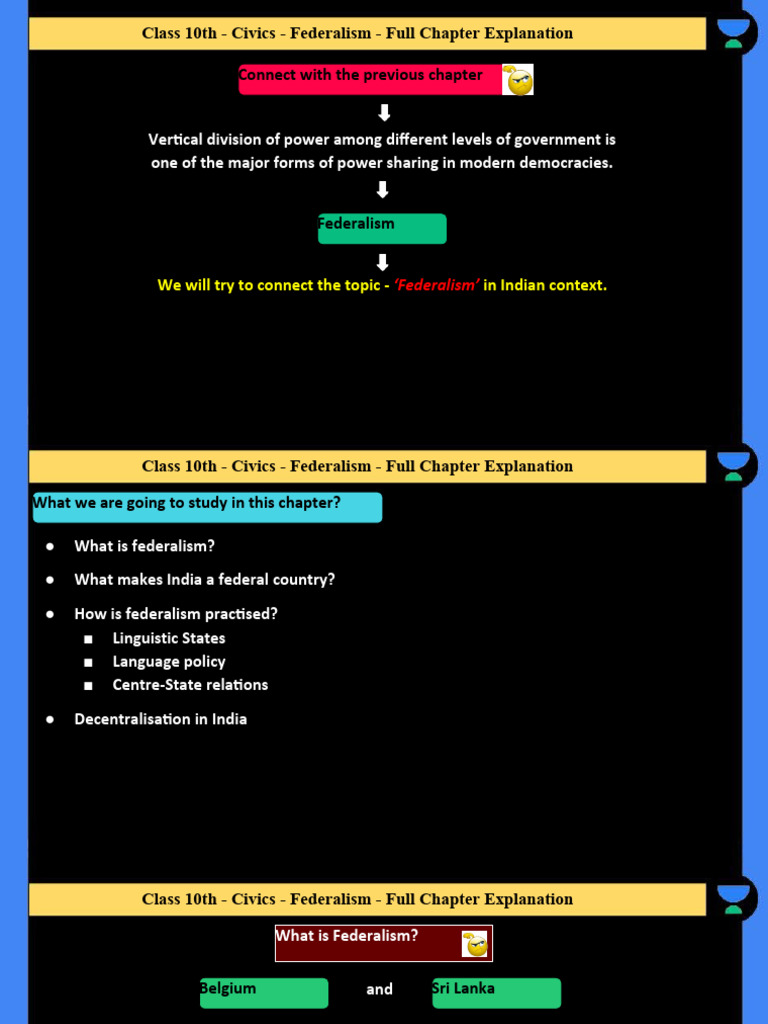 Federalism Full Chapter Explanation | PDF | Federalism | Federation