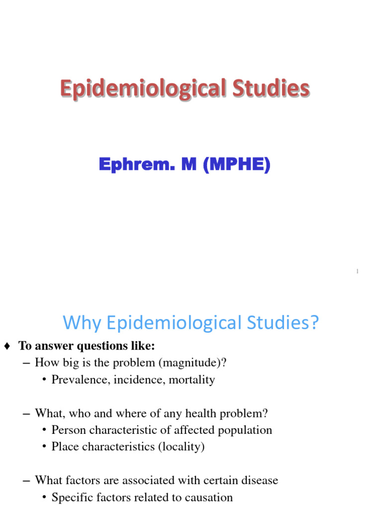 Descriptive Epidemiology Overview | PDF | Cohort Study | Clinical Trial
