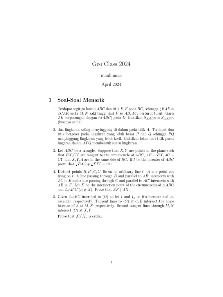 Geo Class 2024 | PDF