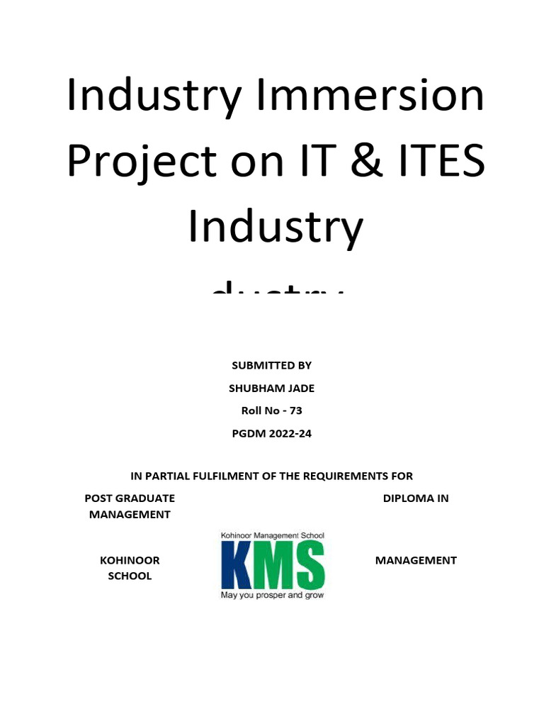 IT & ITES Industry Analysis in India | PDF | Outsourcing | Internet Of ...