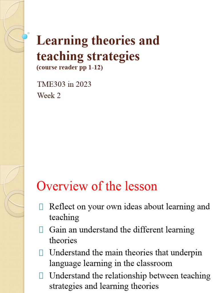 2 Learning Theories and Teaching Strategies | PDF | Constructivism (Philosophy Of Education ...
