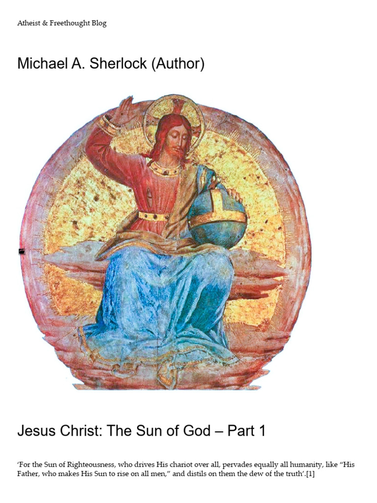 Michael A. Sherlock (Author) - Jesus Christ - The Sun of God – Part 1 ...