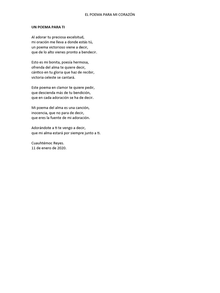 Un Poema para Ti | PDF