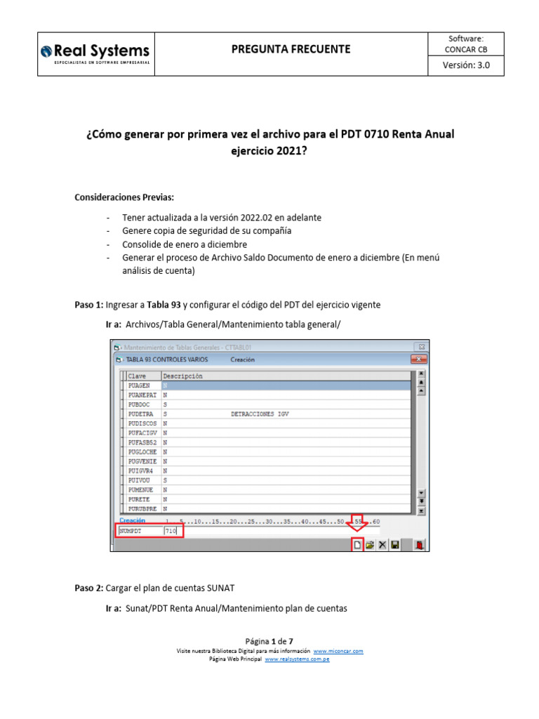 1164 Cod.1164 D01151 Como Generar Por Primera Vez El Archivo para El pdt0710 Renta Anual ...