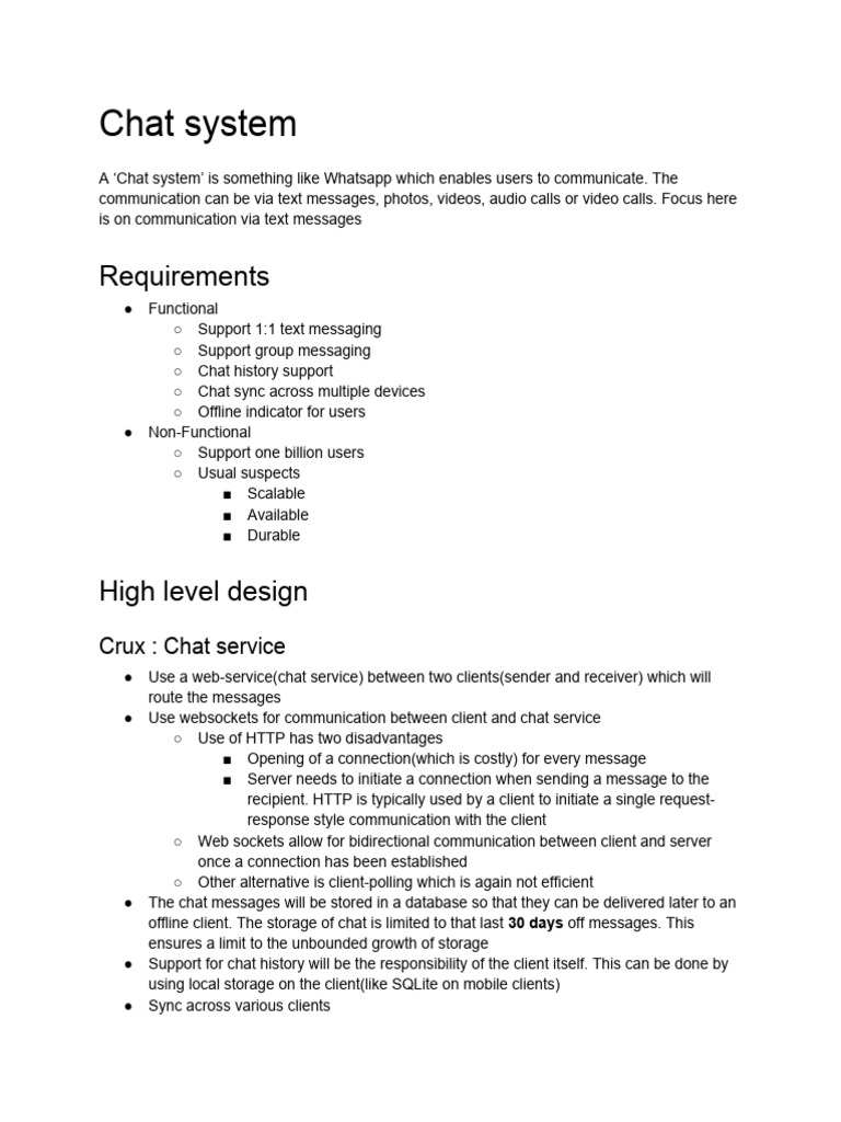 Chat System | PDF | Load Balancing (Computing) | Telecommunications