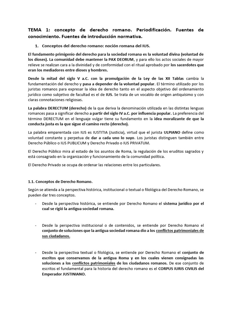 Introducción al Derecho Romano | PDF | Roma antigua | Ley romana