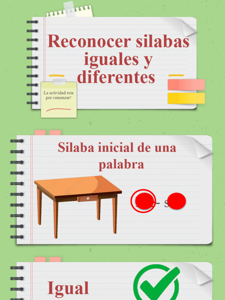 Reconocer Silabas | PDF | Artes del Lenguaje y Comunicación