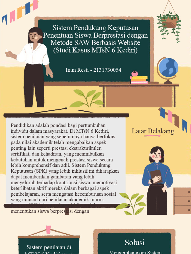 Sistem Pendukung Keputusan Penentuan Siswa Berprestasi dengan Metode SAW Berbasis Web (Studi ...