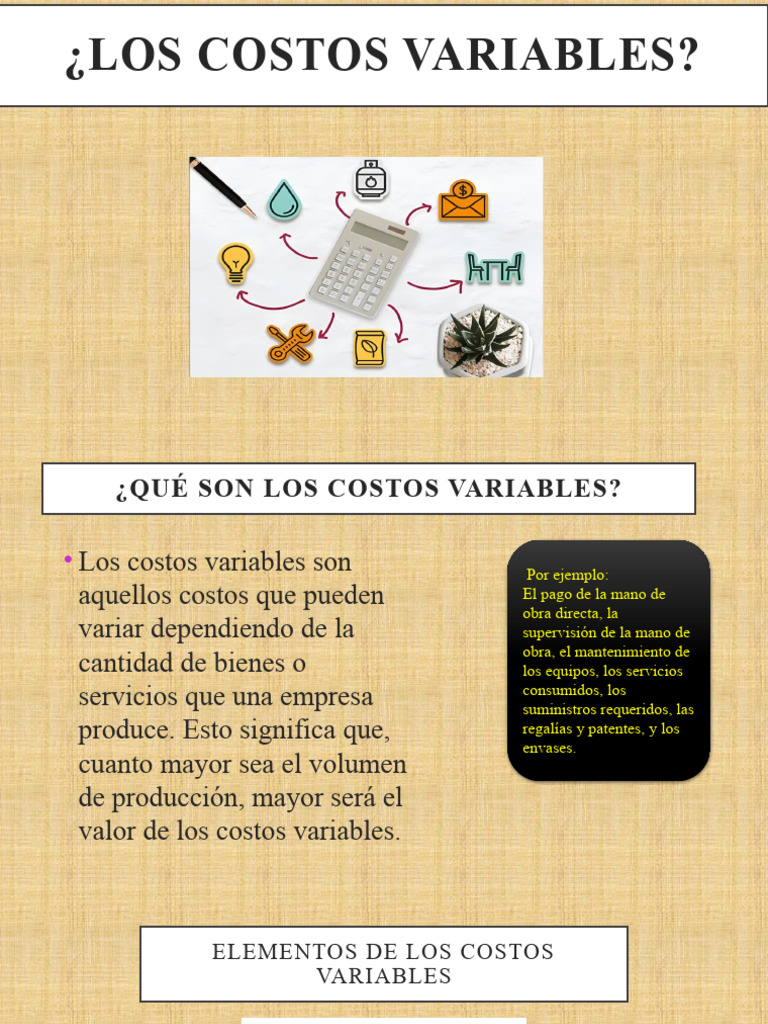 Los costos variables. CONTA. COSTOS | PDF | Costo | Business