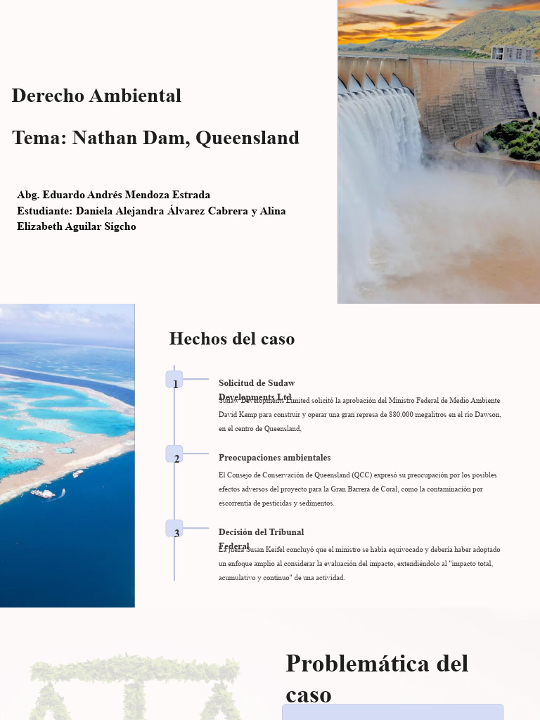 Diapositivas Caso Nathan Dam, Queensland | PDF | Entorno natural ...