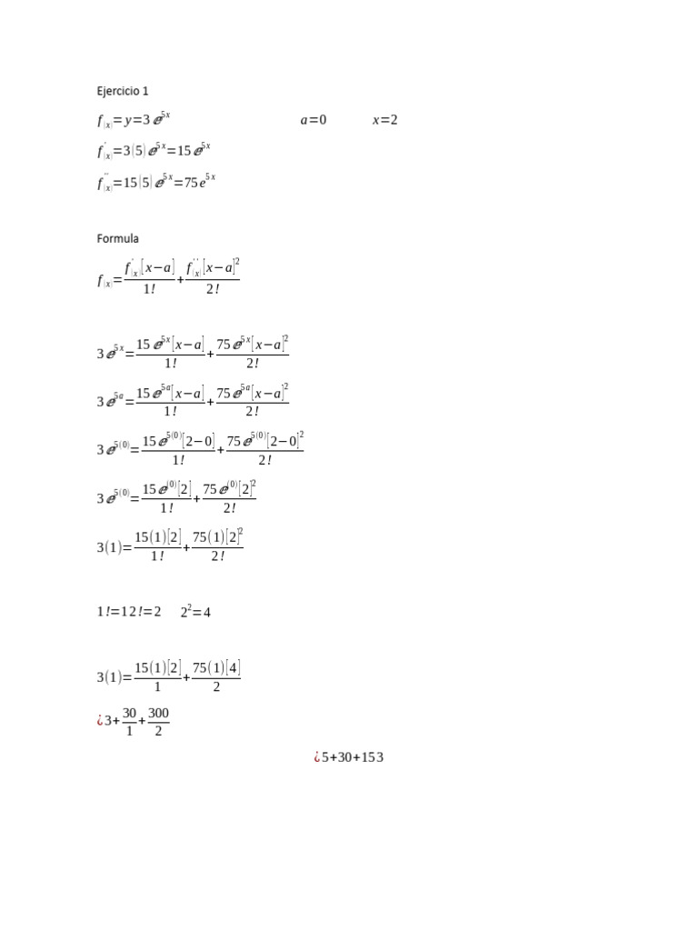 Series de Taylor: Ejercicios Resueltos | PDF