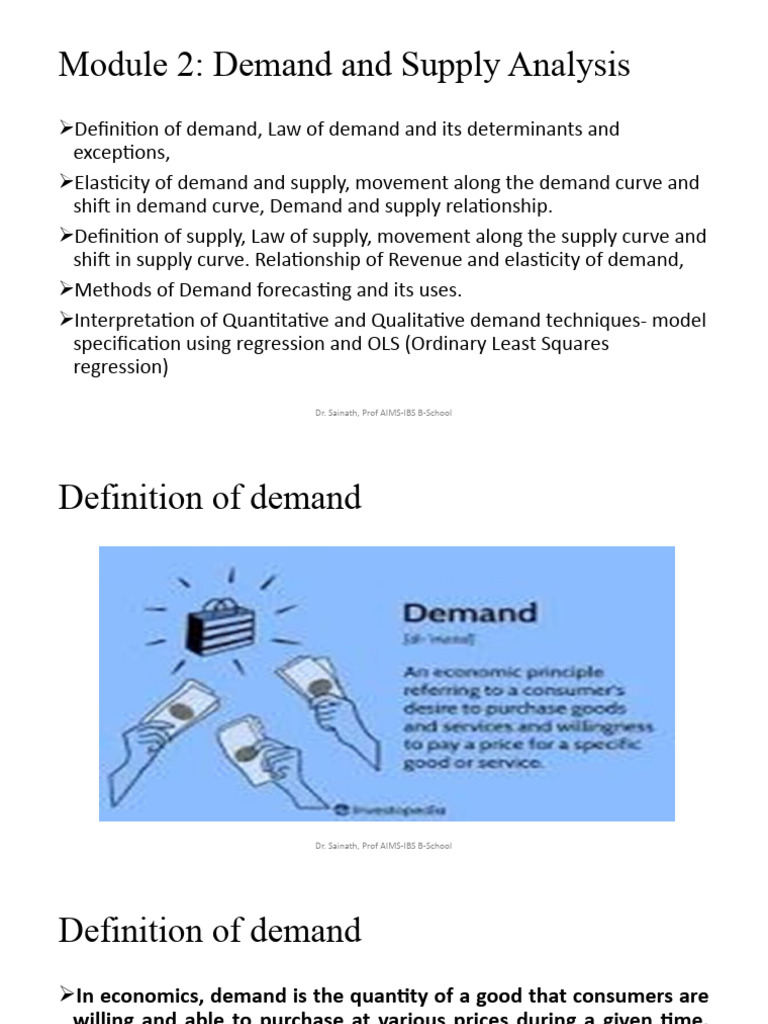 Module 2-Demand and Supply Analysis | PDF | Elasticity (Economics) | Supply (Economics)