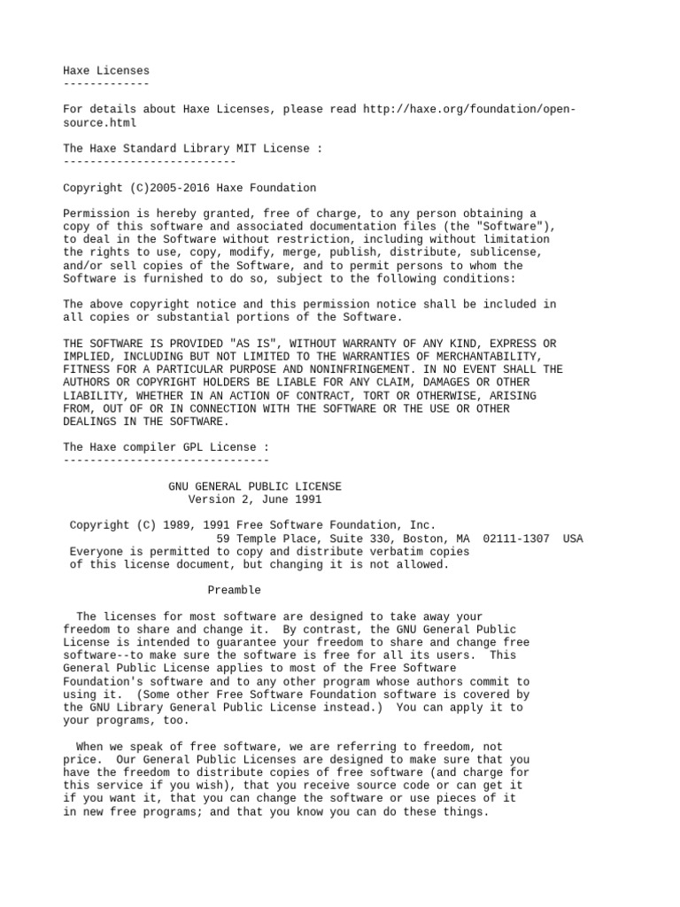 LICENSE | PDF | License | Free Software