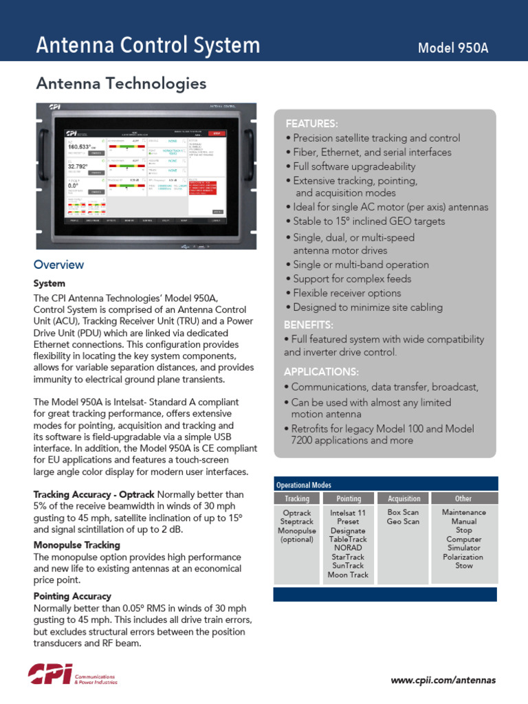 950A Antenna Control System 01-2023 | PDF | Power Inverter | Antenna (Radio)