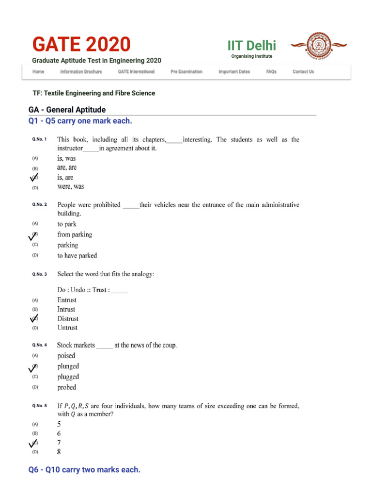 GATE Official Website, IIT Delhi | PDF | Vocational Education ...